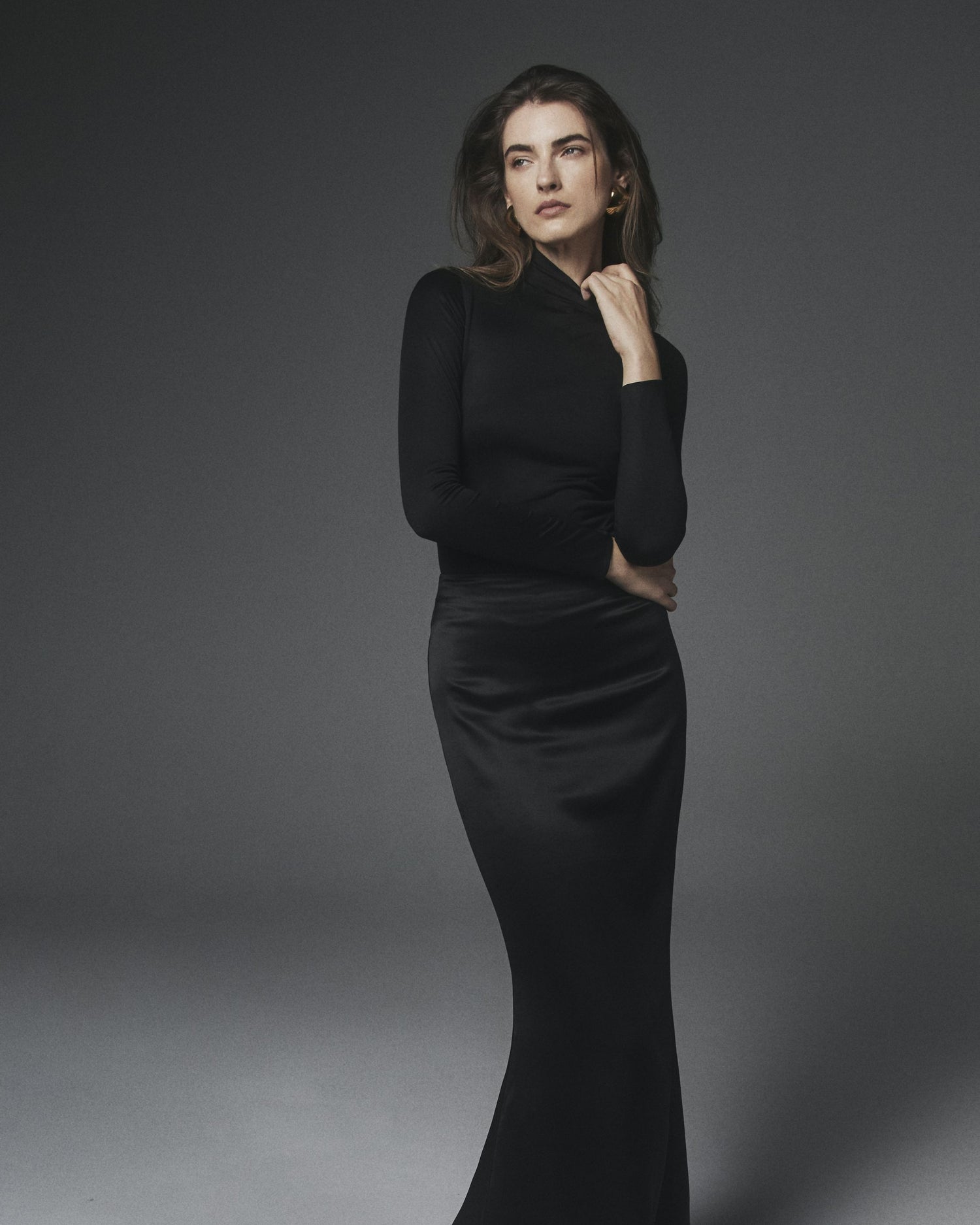 Alessia Mock Neck in Silk - Gallello Atelier